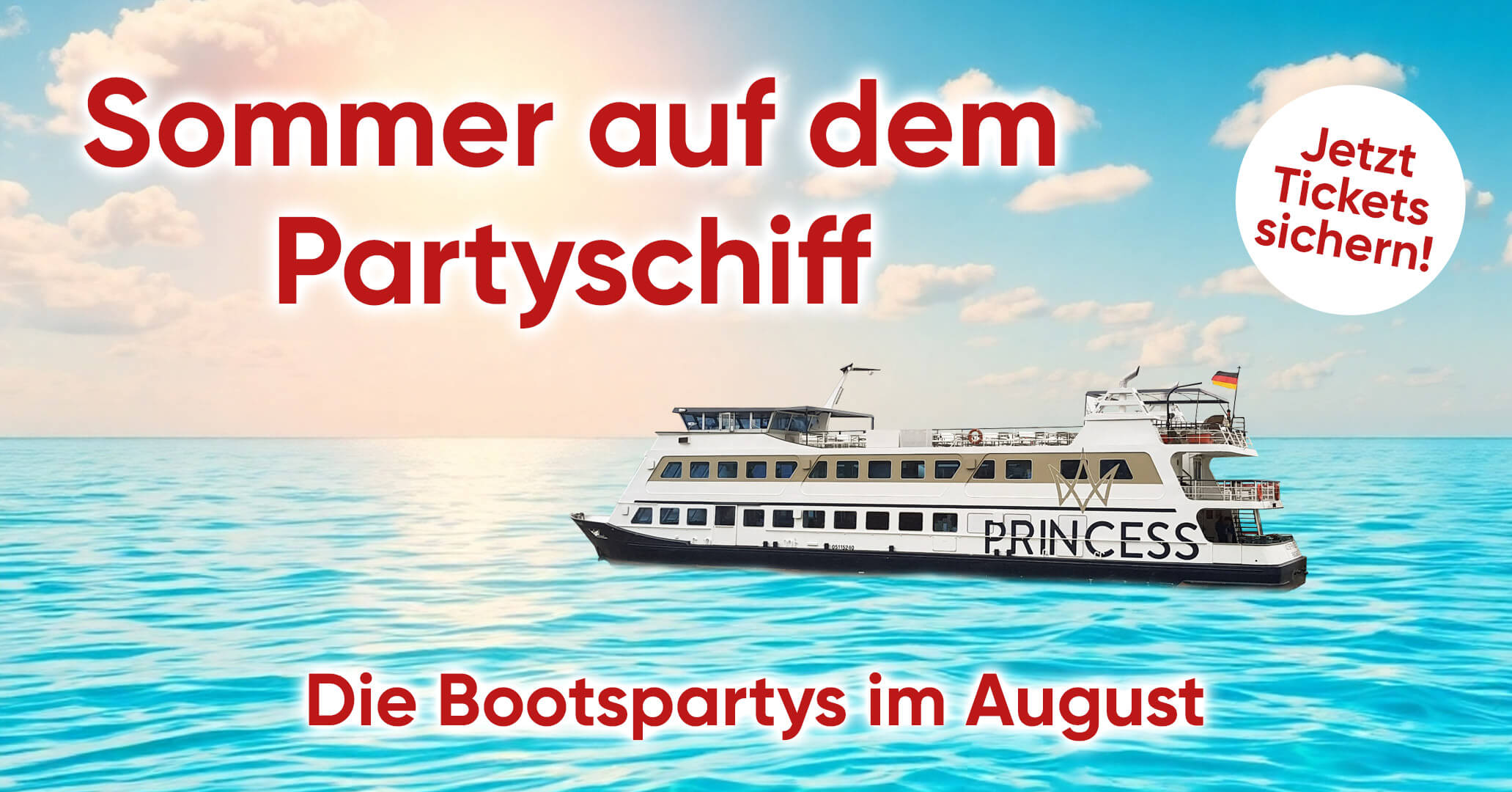 Die Bootsparty im August in Hamburg